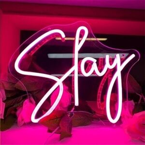 Accents | Slay Neon Sign For Wall Decor Slay Pink Led Neon Light For ...